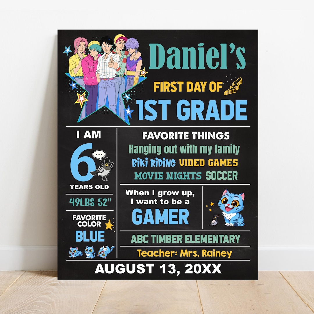 EDITABLE First or Last Day of School Sign, Back to School Photo Prop ...
