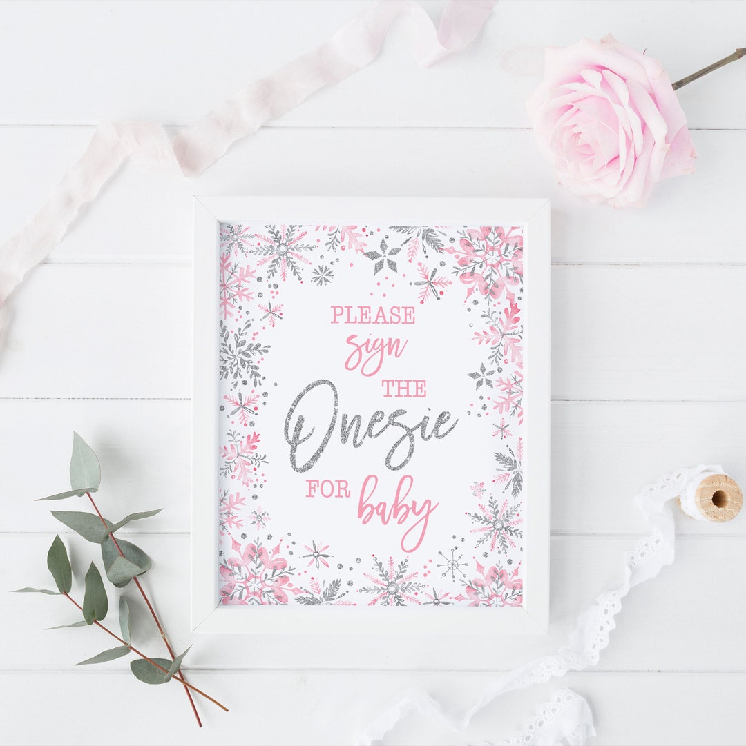 Please Sign the Onesie Sign Printable Winter Onederland First Birthday ...
