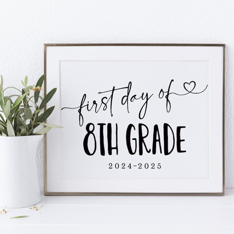 First Day of 8th Grade - Etsy