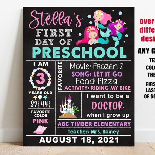 Editable Back to School Sign Printable First Day of School - Etsy