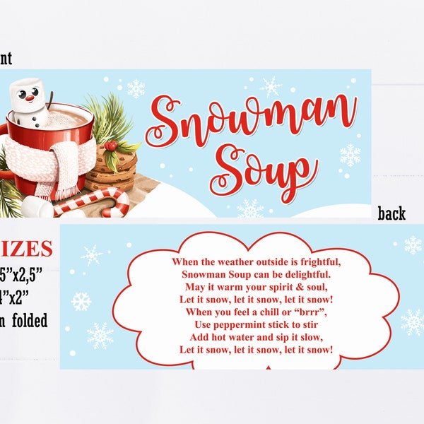 Snowman Soup - Etsy