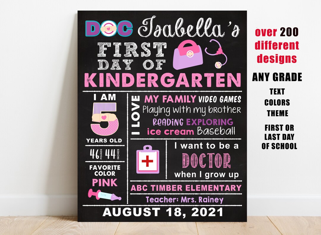 Doctor First Day of School Printable Sign, Nurse Back to School ...