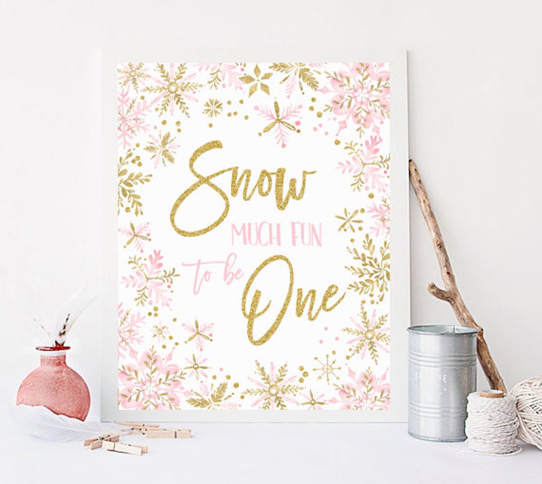 Snow Much Fun to Be One Printable Sign, Winter Onederland First ...