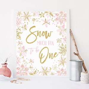 Snow Much Fun to Be One Printable Sign, Winter Onederland First ...