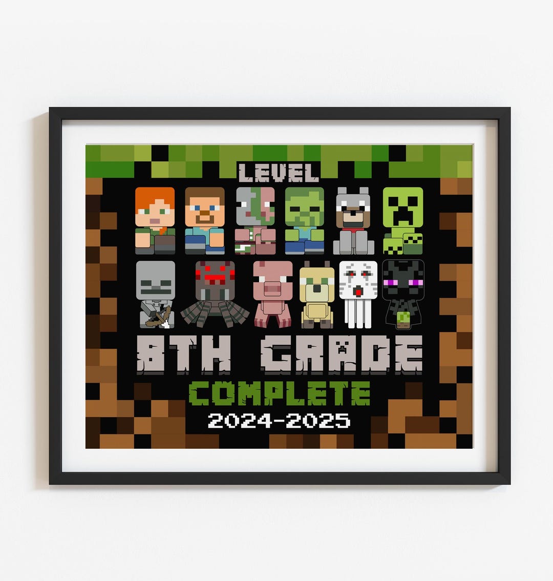 Last Day of 8th Grade Sign Printable, Game Over Level Complete, End of ...