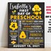 Bee First Day of School Sign Printable, Girl Back to School Chalkboard ...