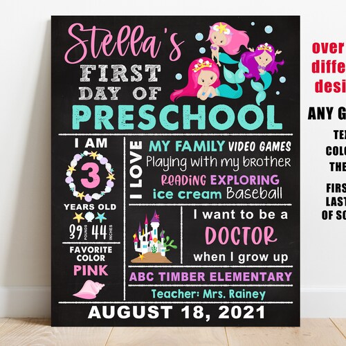 Editable Back to School Sign Printable First Day of School - Etsy