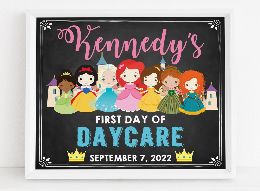 First or Last Day of School Sign, Girl Back to School Chalkboard ...