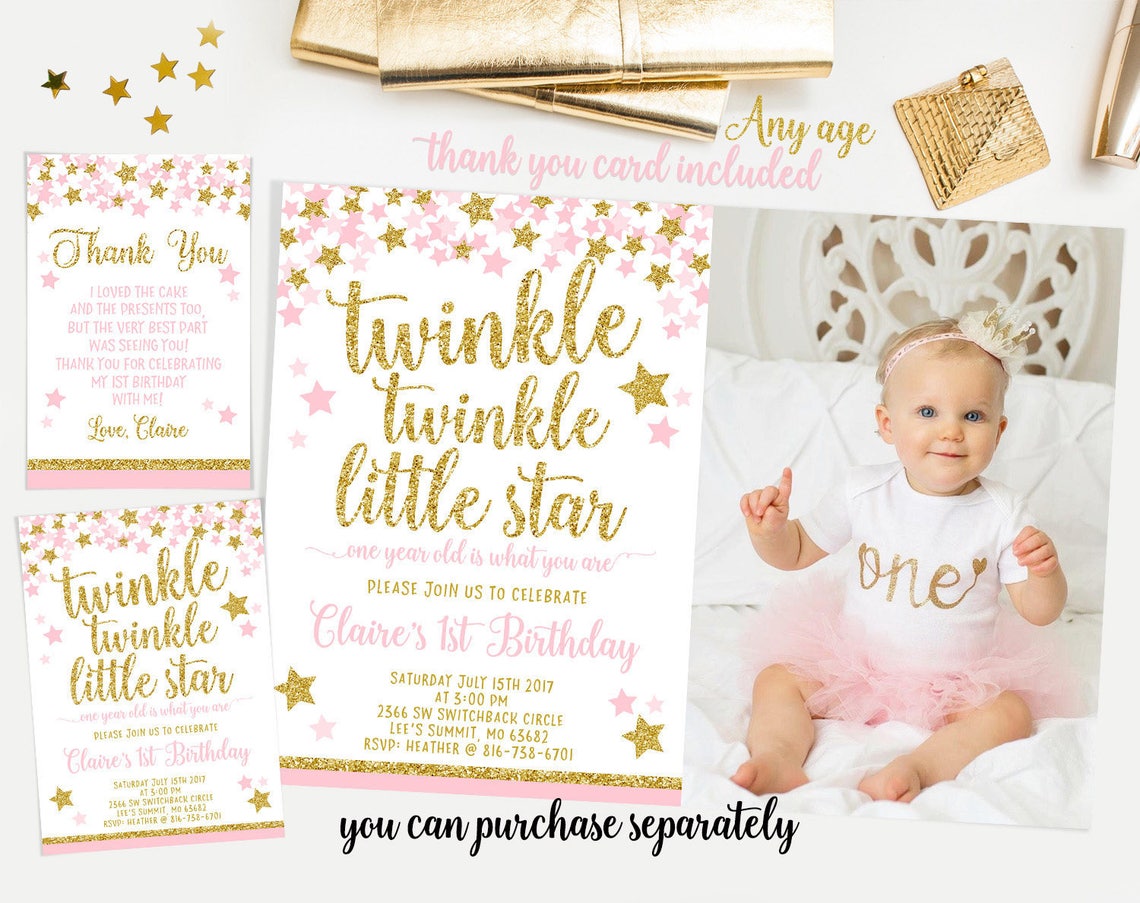 Twinkle Twinkle Little Star One Year Old is What You Are Sign Printable ...