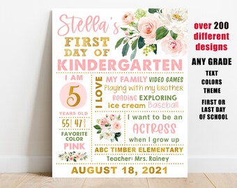 First Day of 2nd Grade Sign Printable Retro Back to School - Etsy