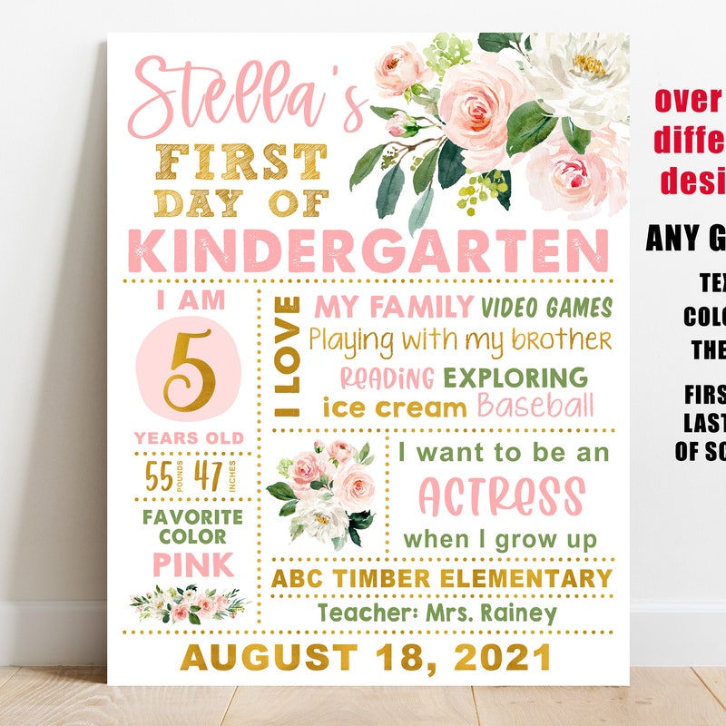 First Day of School Girl - Etsy