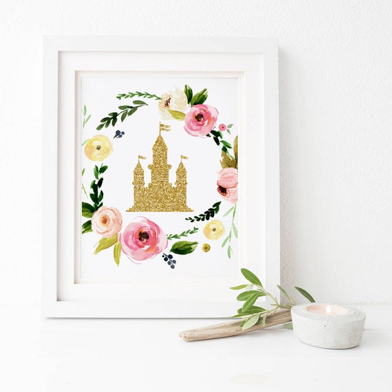 Princess Castle sign printable nursery wall art pink and | Etsy