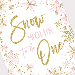 Snow Much Fun to Be One Printable Sign, Winter Onederland First ...