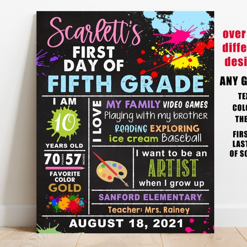 Horse First Day of School Sign Printable Back to School - Etsy