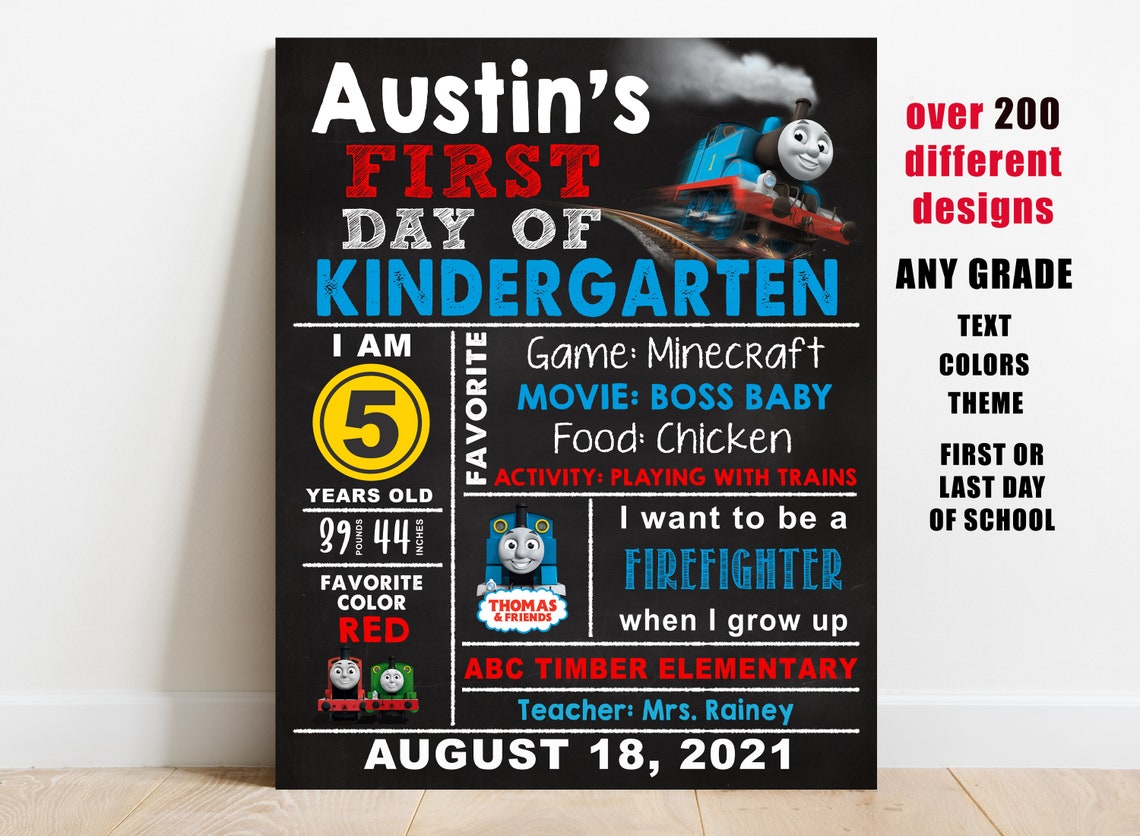 Train First Day of School Sign Printable Preschool Sign 1st | Etsy Canada