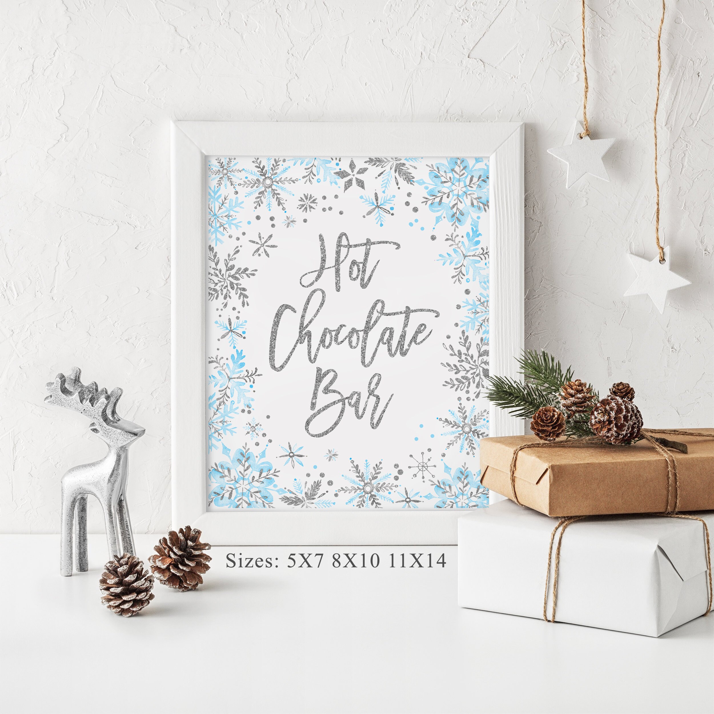 Hot Chocolate Bar Kit Printable Winter Onederland First - Etsy Canada