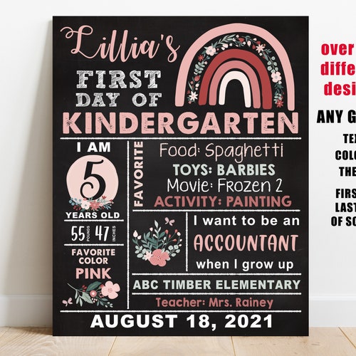 Unicorn First Day of School Sign Back to School Sign First - Etsy