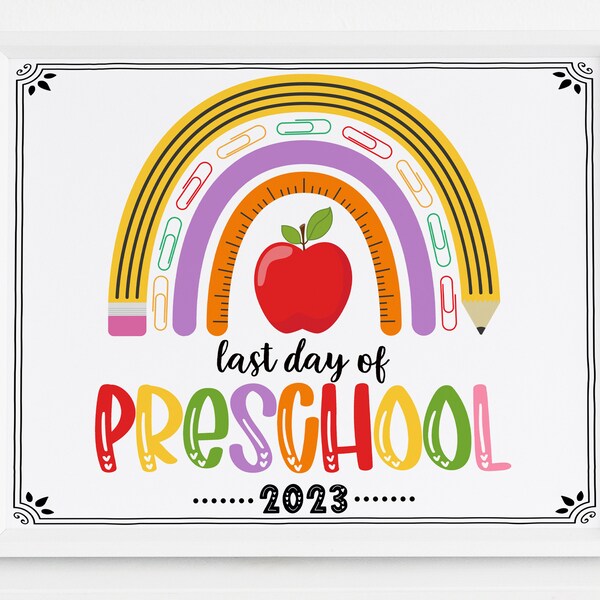 Preschool Sign - Etsy