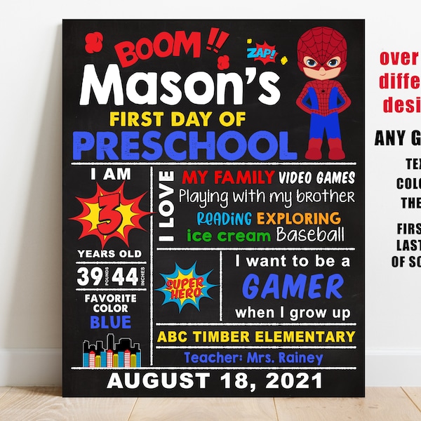 Superhero Printable Sign - Etsy