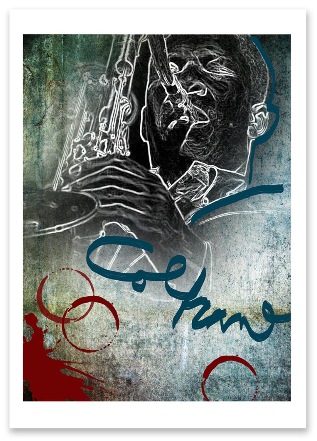 John Coltrane Rockart Poster - Etsy
