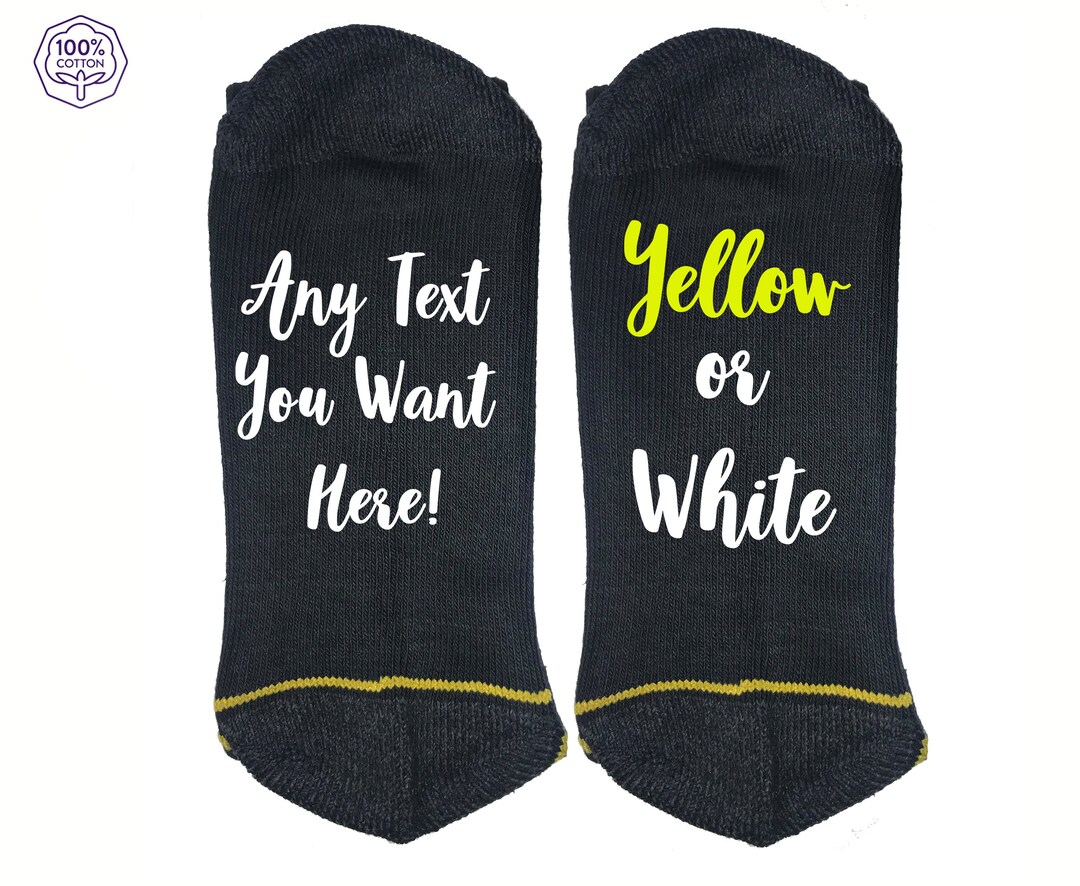 Personalised Socks Can Have Any Wording You Want Make a Fantastic Gift ...