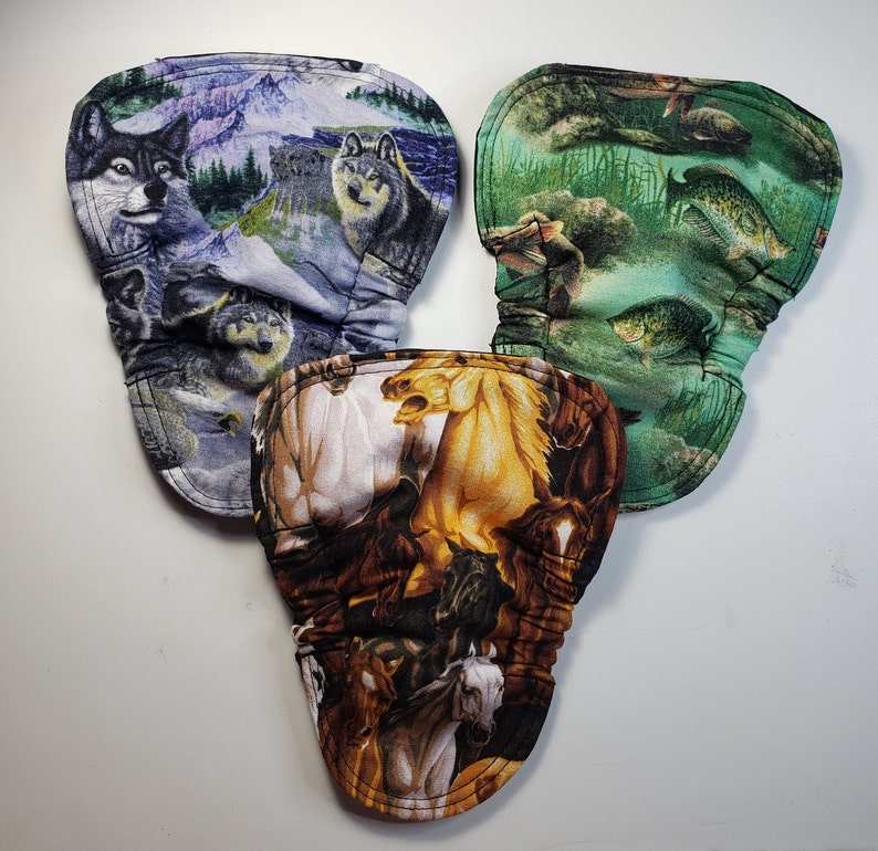 Set of 3 Wildlife Male Mild Incontinence Pad, Horses, Fish & Wolves Men ...