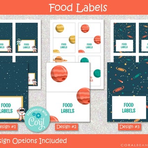 Outer Space Theme Editable Printable Birthday Party Decoration Package ...