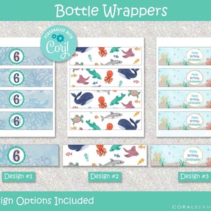 Under the Sea Editable Birthday Party Decorations Printable, Ocean, Sea ...