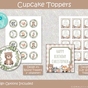 Woodland Animal Editable Printable Birthday Party Decorations Package ...