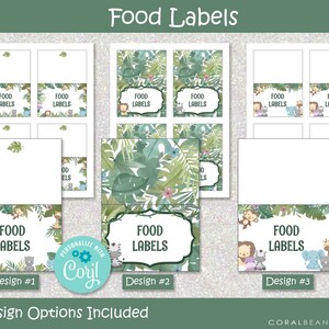 Wild One Animal Editable Printable Birthday Party Decorations - Etsy