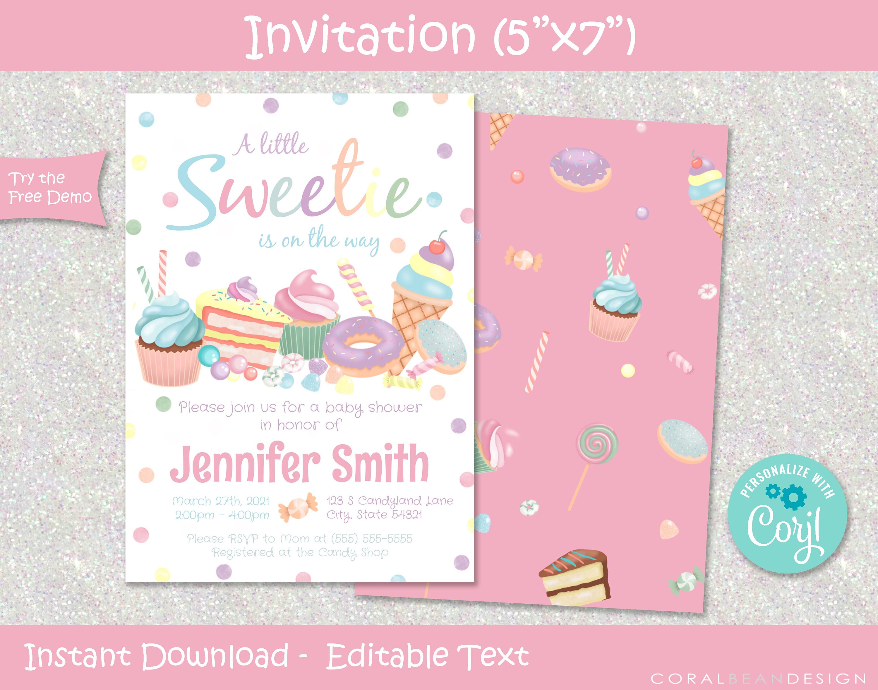 Candy Shaped Invitations