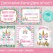 Unicorn Editable Printable Birthday Party Decoration Package, Glitter ...