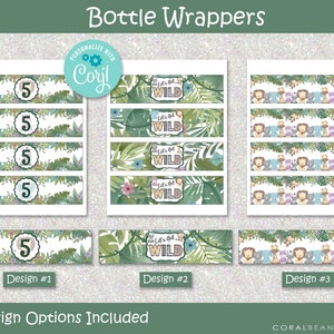 Wild One Animal Editable Printable Birthday Party Decorations - Etsy