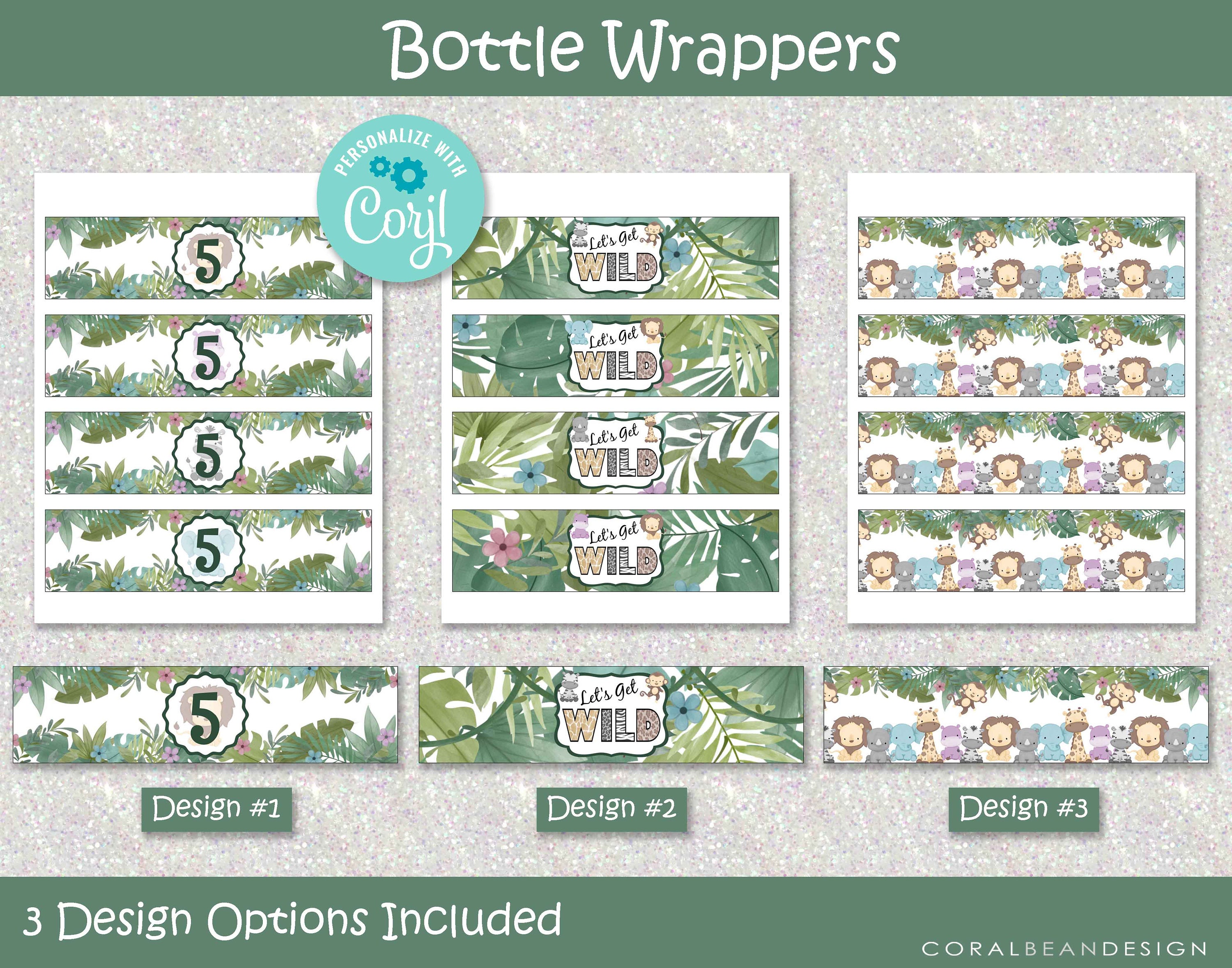 Wild One Animal Editable Printable Birthday Party Decorations - Etsy