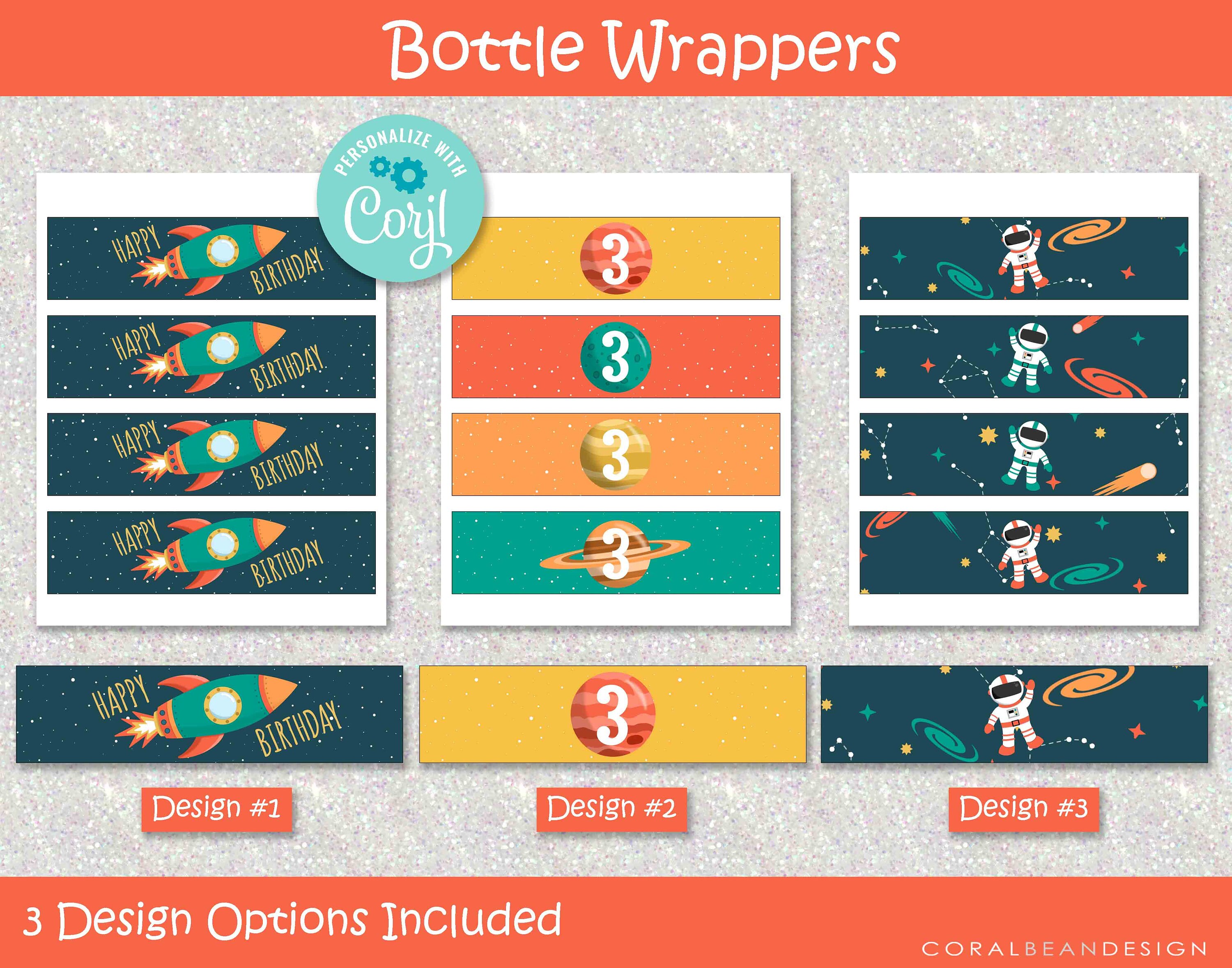 Outer Space Theme Editable Printable Birthday Party Decoration Package ...