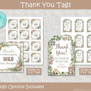 Woodland Animal Editable Printable Birthday Party Decorations Package ...