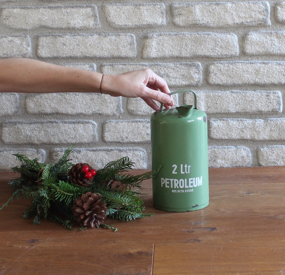 Enamel Can Petroleum | Kerosene, Paraffin Small Churn, Jug | Antique 2 ...