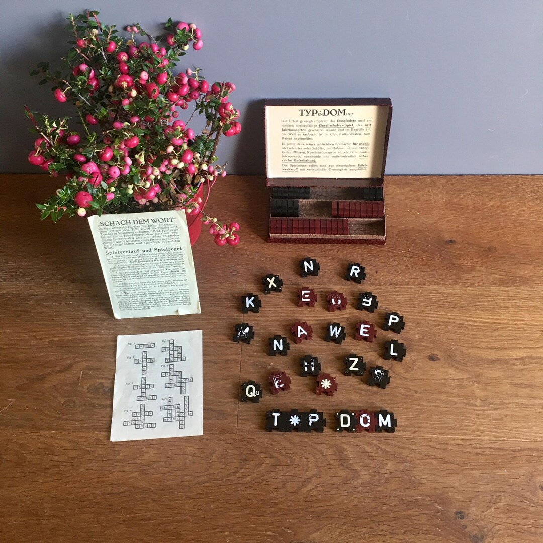 Vintage TYP DOM Game | Antique Scrabble Game | Crossword Board Table ...