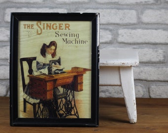 Sewing Machine Advertising Poster - Etsy