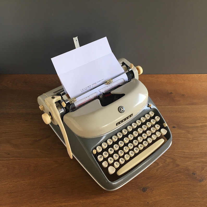 Vintage Typewriter With Ribbon Alpina (avona, AMC) | Retro Mid-century ...