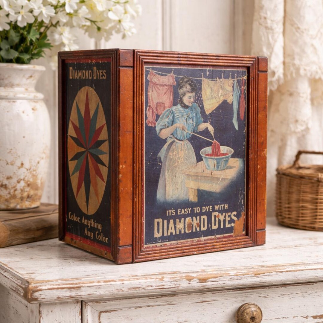 Diamond Dyes Cabinet Antique | Ancient Dye Storage | Store or Shop ...