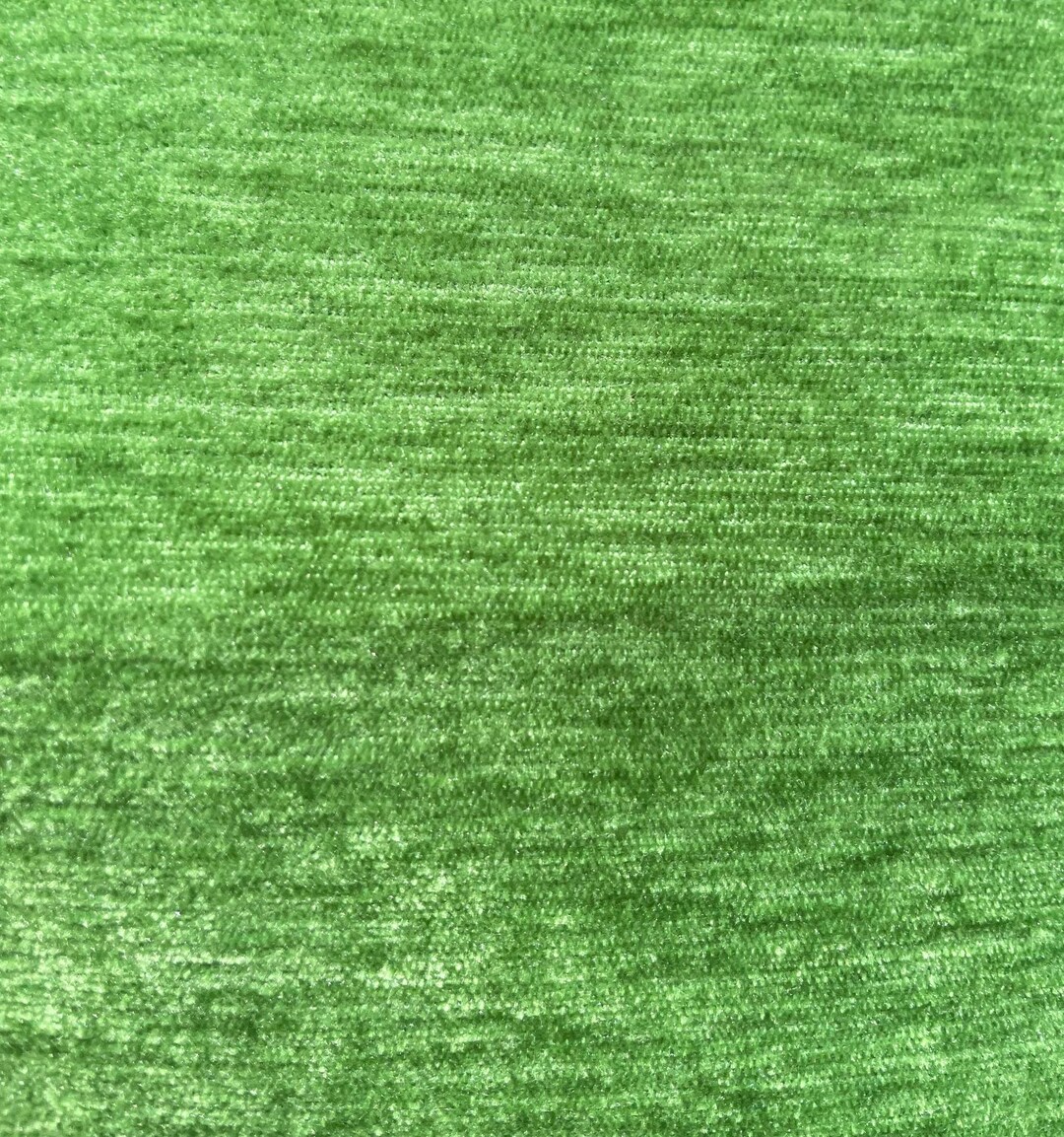 Green Velvet Upholstery Fabric Grass Green Sold by One Yard 36X54 Inch ...