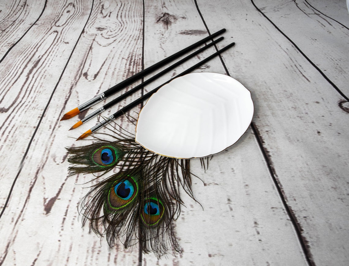 Ceramic Palette Paint Watercolor Palette Painting Plate | Etsy