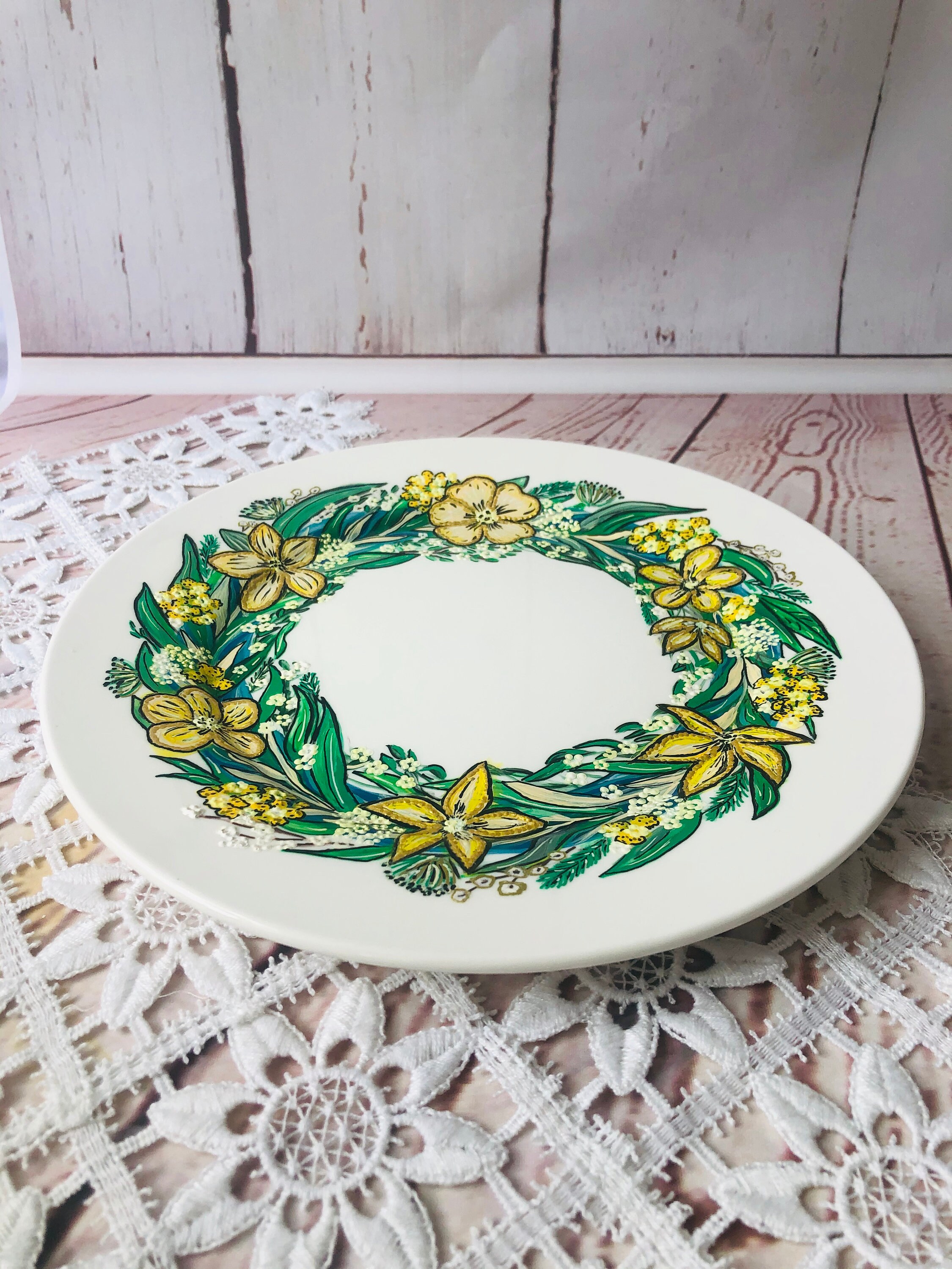 Decorative Hand Painted Plate Gift Plate Shelf Decor - Etsy