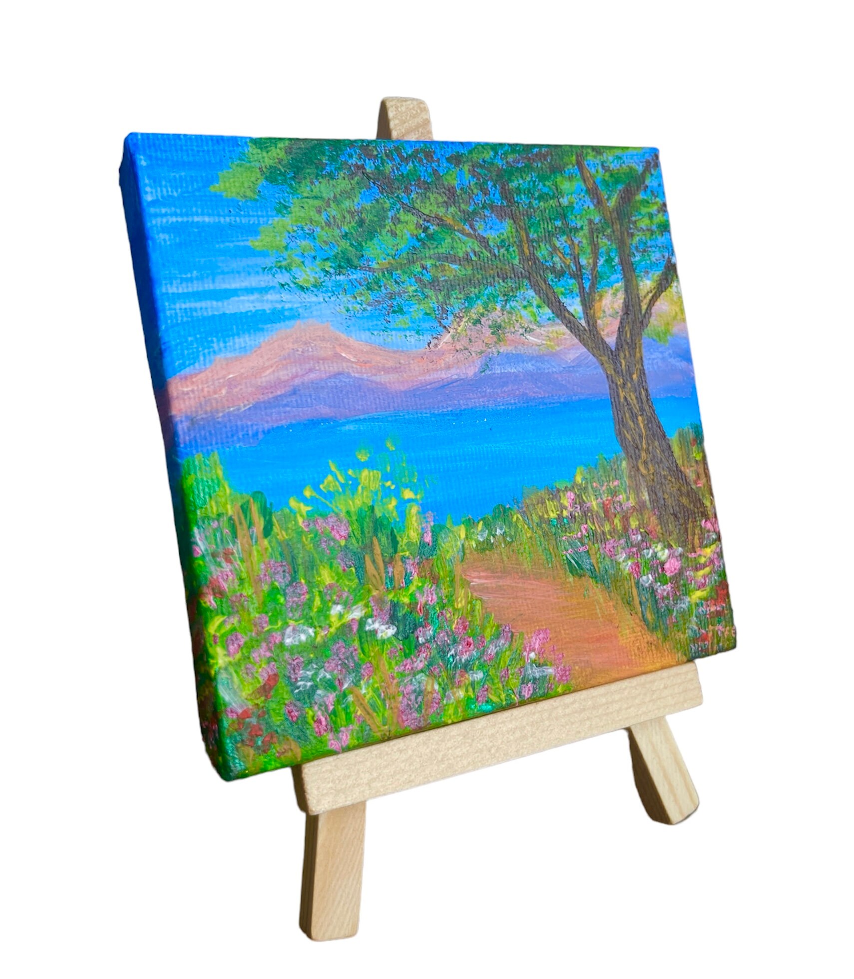 Small Gift , Mini Paintings on Canvas Original 4/4 Inches, Tranquil ...