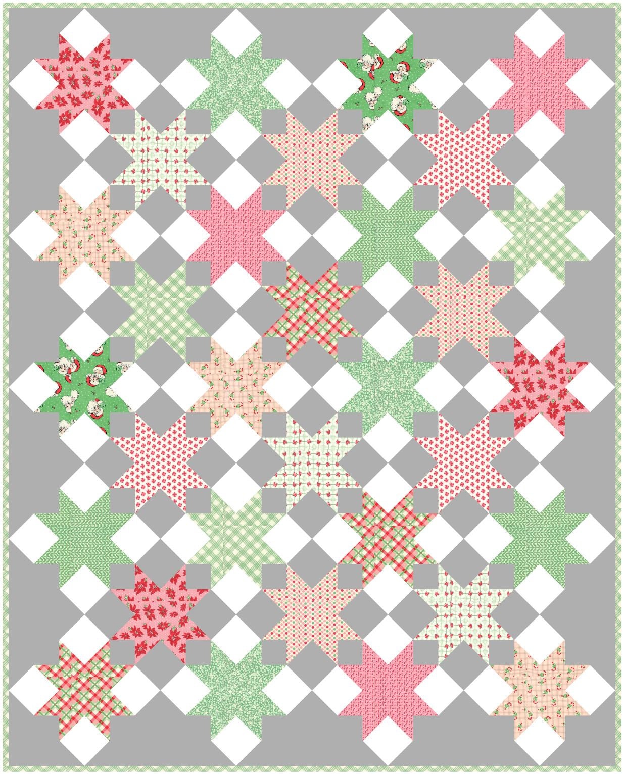 Shining Stars PDF Digital Quilt Pattern by Pieced Just Sew - Etsy