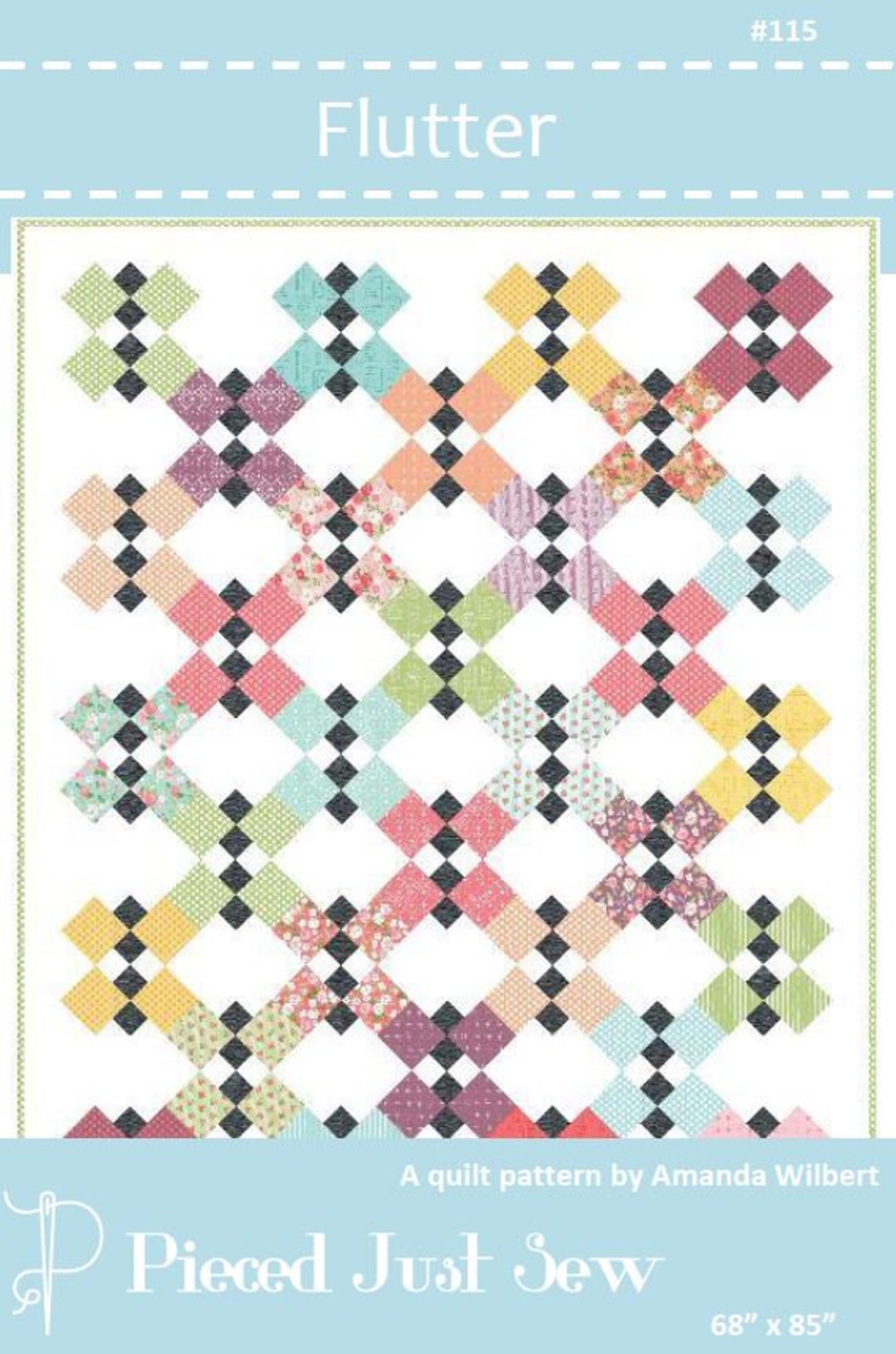 Flutter PDF Digital Quilt Pattern by Pieced Just Sew Layer - Etsy