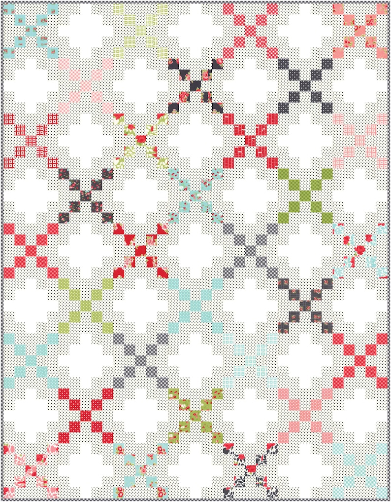 Double Take PDF Digital Quilt Pattern by Pieced Just Sew, Jelly Roll ...