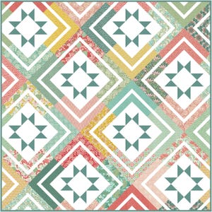 Meridian PDF Digital Quilt Pattern by Pieced Just Sew, Jelly Roll and ...