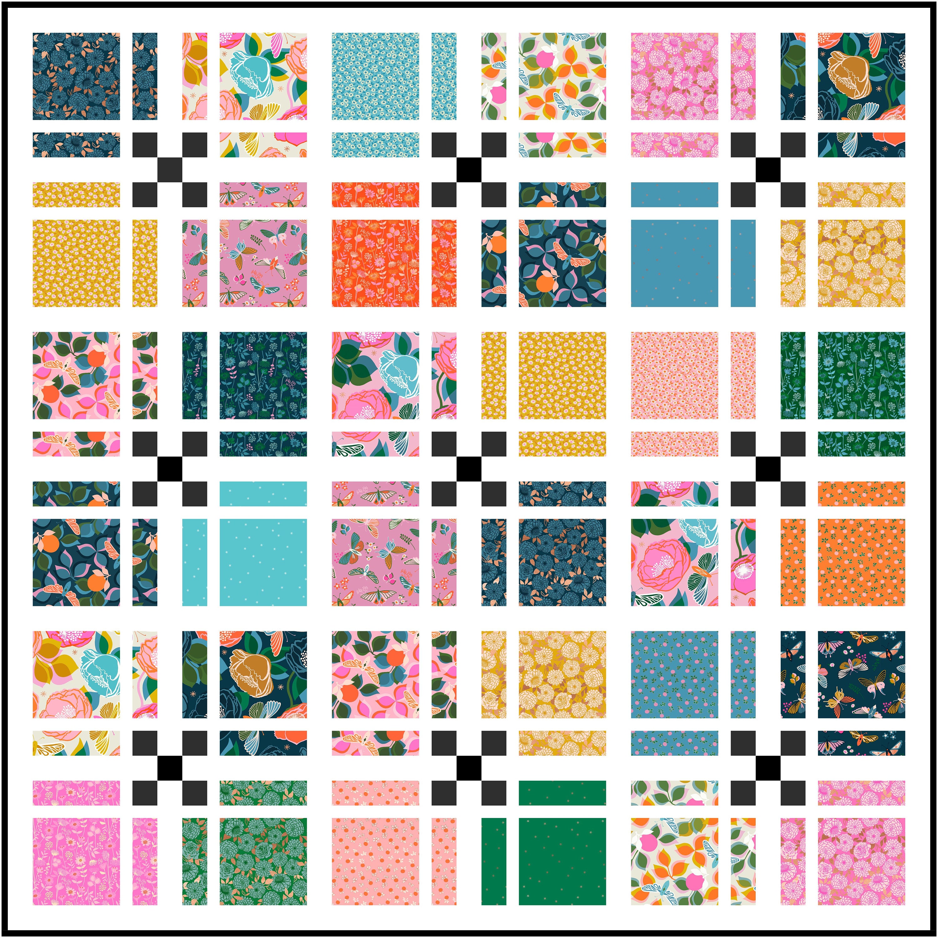 Stay Square PDF Digital Quilt Pattern by Pieced Just Sew, Layer Cake or ...
